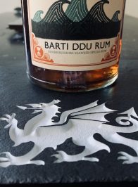 Barti Ddu Rum Tray Made from Welsh Slate | Slate Wine Racks